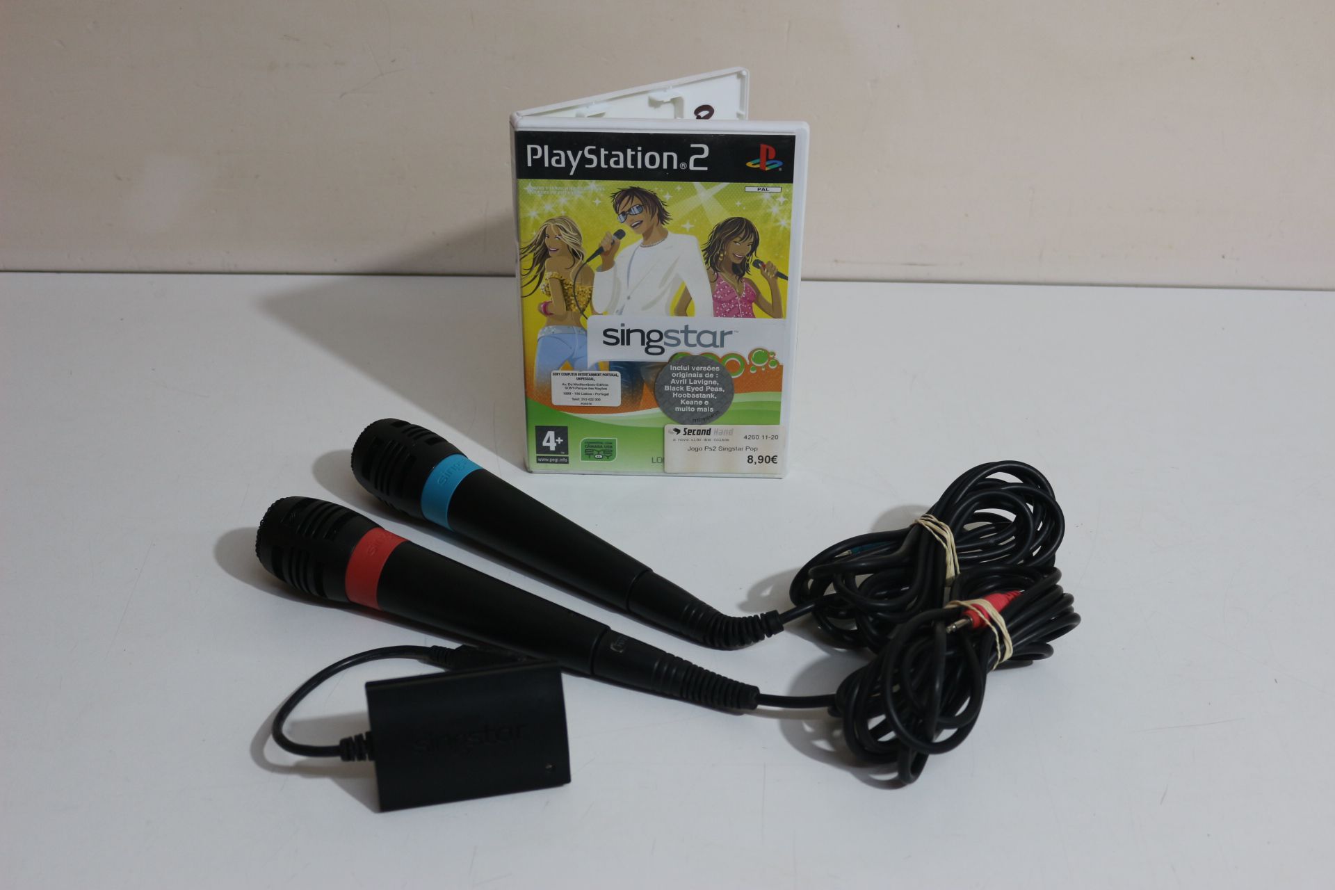 Conjunto de Microfones Singstar + Jogo para Ps2 | Loja Secondhand